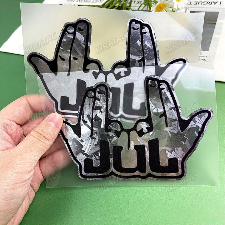 1PC 2025 New Funny JUL Finger Motorcycle Stickers Waterproof for ...