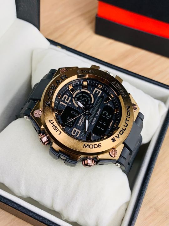 X GEAR BOSS - Dual Time Sports Watch With Silicon Straps | Daraz.pk