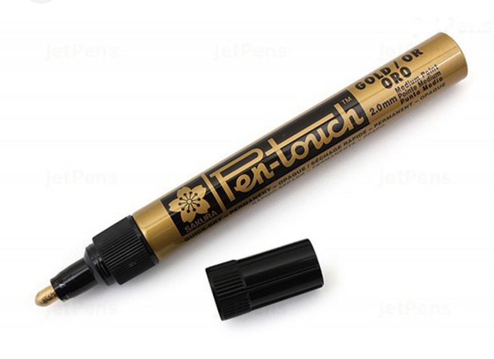 2.0mm marker for resin art |Sakura pen touch golden& silver marker ...