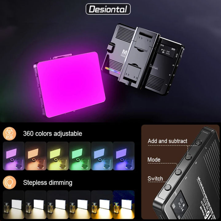 M16 RGB Hot Boot Fill Light Live Photography LED Portable Atmosphere ...