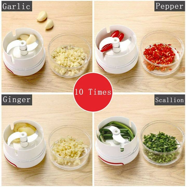 Mini Speedy Chopper Hand Pulled type Mini Meat Mincer Ginger & Garlic ...