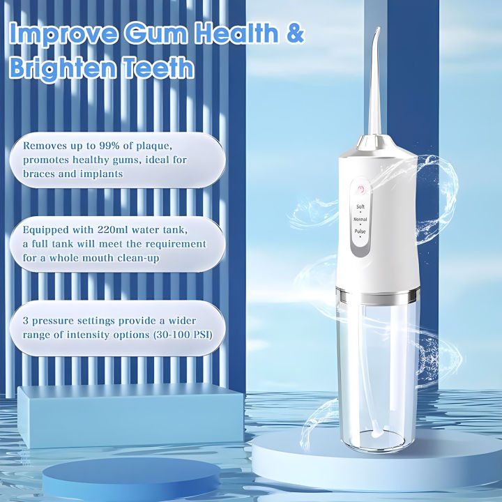 USB Oral 220ml Dental Irrigator Hygiene Portable Oral Cleaning Electric ...