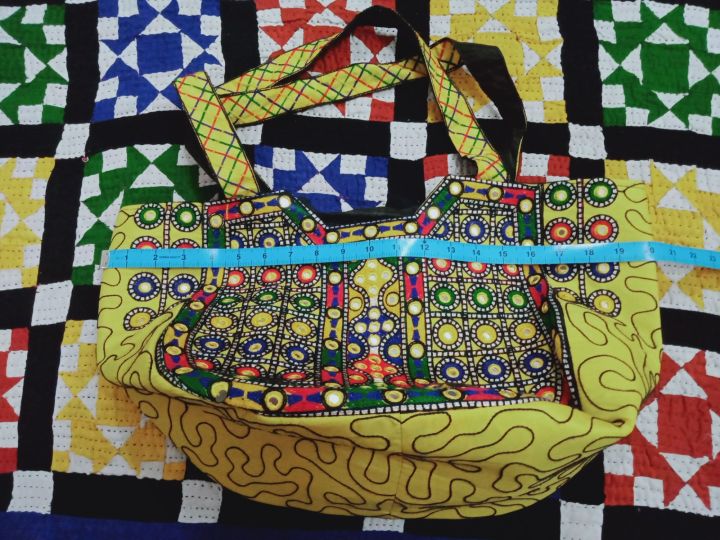 Sindhi traditional two strapped big size shoulder bag | Daraz.pk