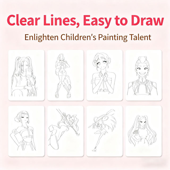 40 Pages Kpop Demon Hunters Coloring Book Anime Character Rumi Mira ...