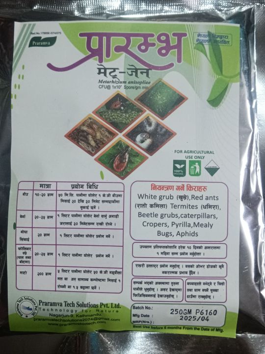 Met Zen Metarhizium To Control Grasshopper Locust White Grub 250gm ...
