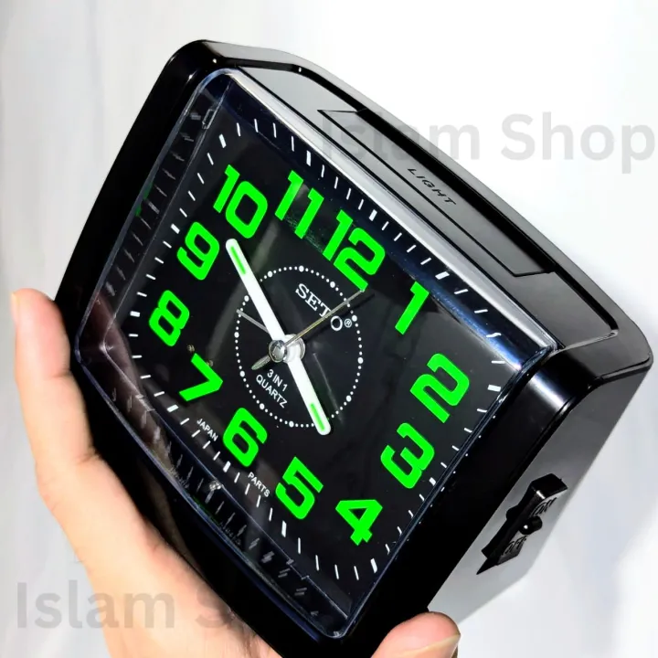 3 in 1 Big Alarm Clock with Light | Dual Bell Ringing | Big Size Quartz ...