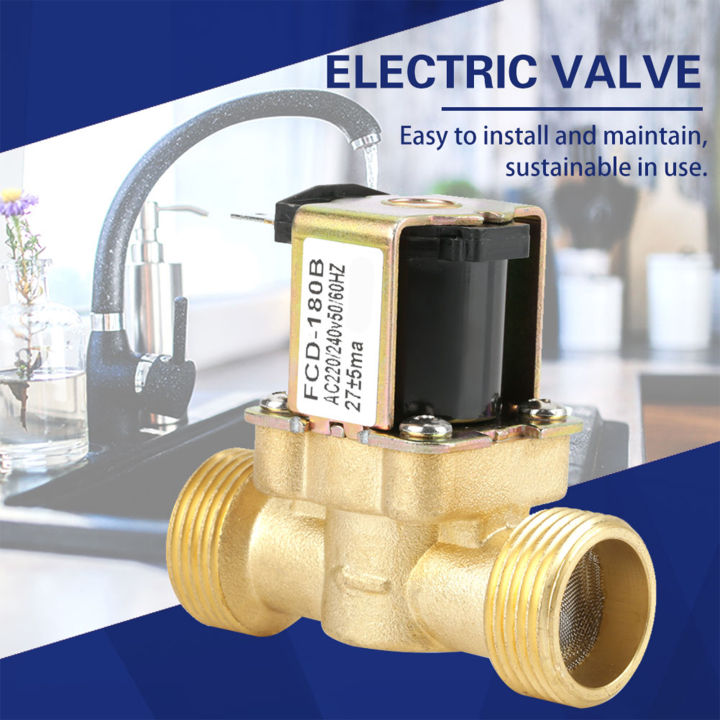 Electric Valve G3/4 2 Way Water Inlet N/C Normal Closed Pressure ...