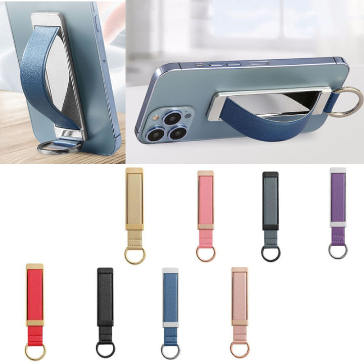 Wrist Band Cell Phone Holder Finger Grip Mobile Phone Stand Push Back ...