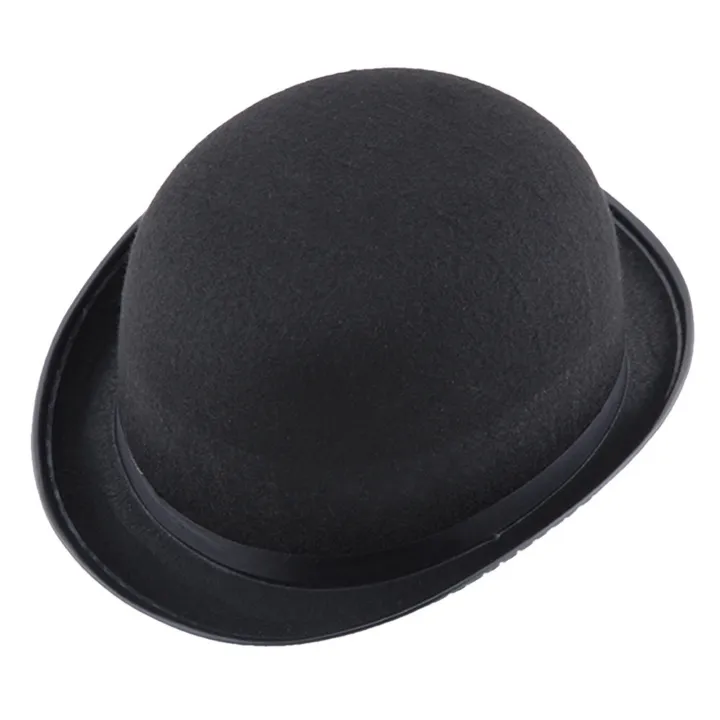 Unisex Bowler Hat Black Hat Bowler Top Hat Bombin Hat Costume Magician ...