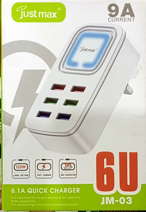 Fast 6 in1 USB Stand Charger Socket | Daraz.com.np