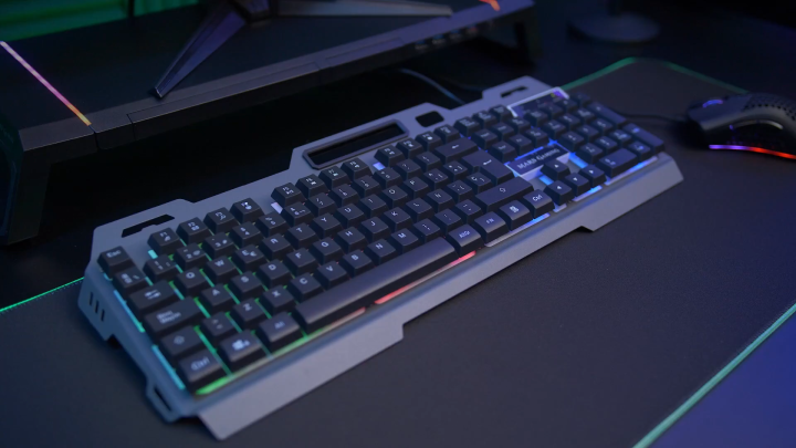 Wired USB RGB Gaming Keyboard – Metal Panel Backlit Keyboard with LED ...