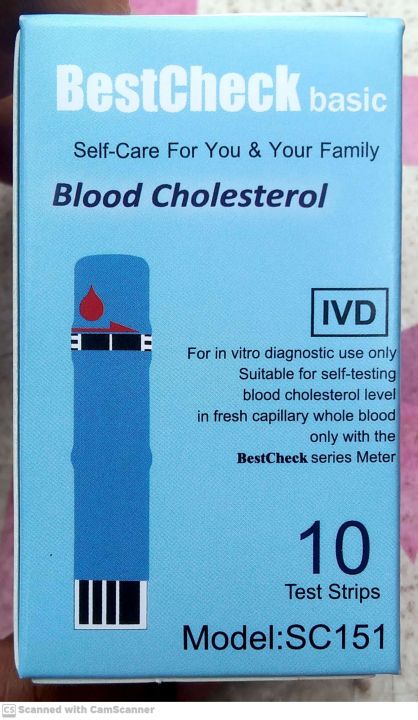 Best check cholesterol strip 10 PCS | Daraz.com.bd