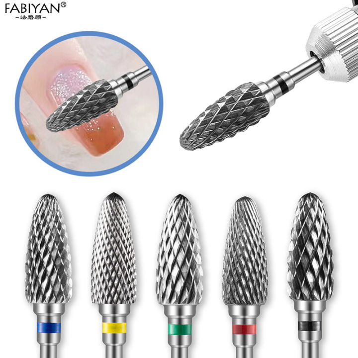 Nail Art Drill Bit Stainless Steel Cone Tools Gel Removal Polishing ...