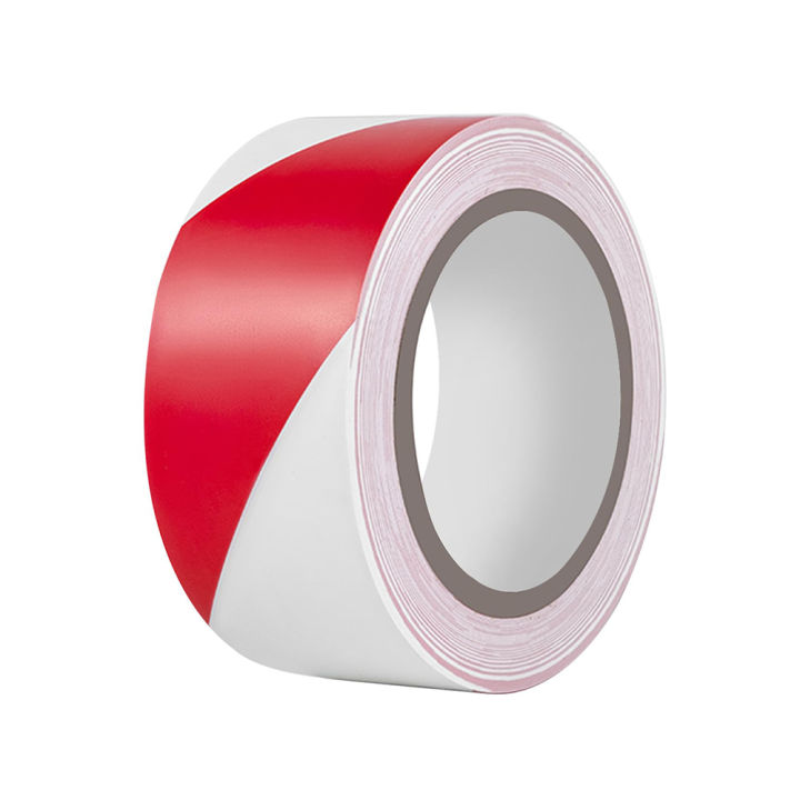 Red and white hazard warning, safety stripe warning tape, non adhesive ...
