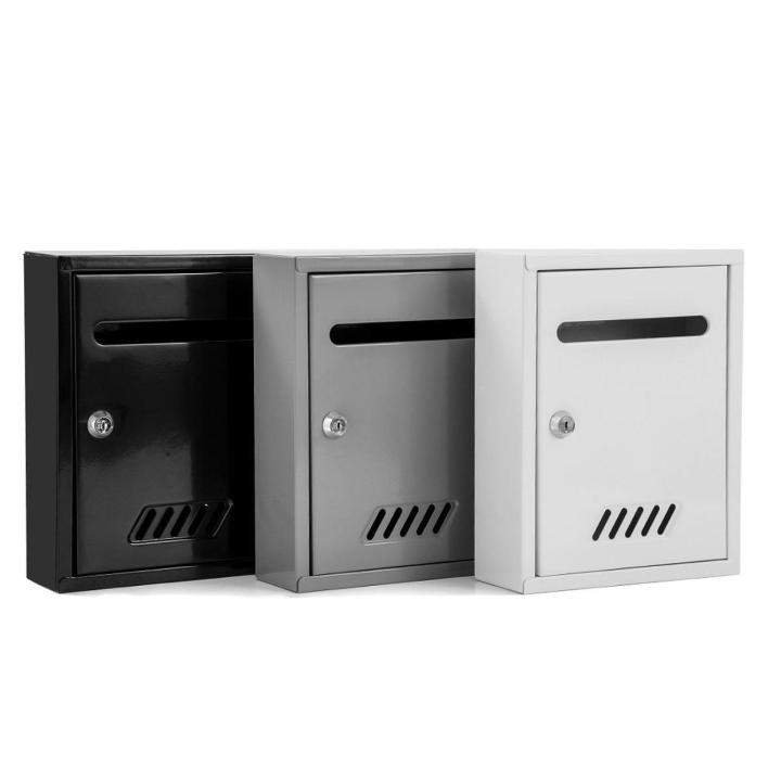 Wall Mount Locking Mailbox Waterproof Mailbox with Key Lock Large ...