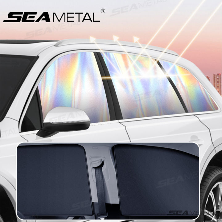 SEAMETAL Magnetic Car Side Window Sun Shade Curtains UV Blocking Summer ...