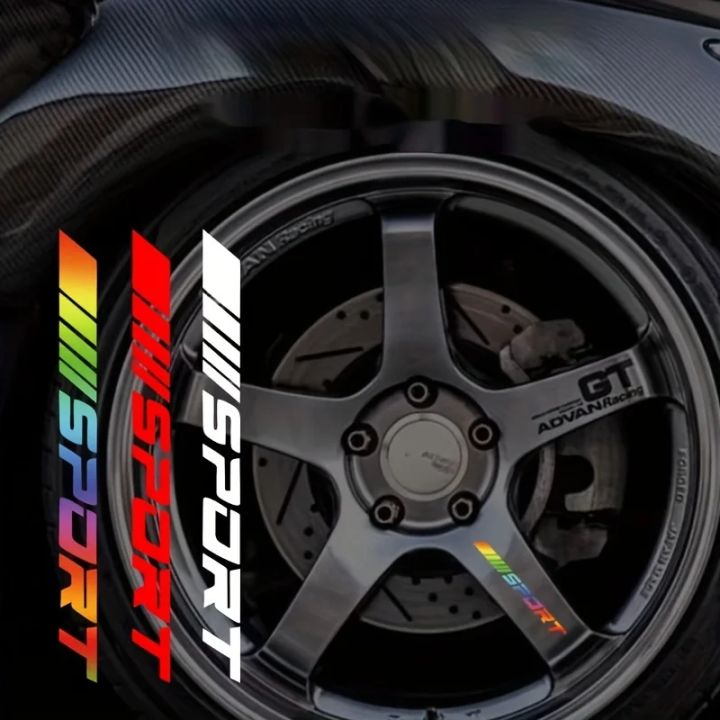 4PCS/SET Car Motorcycle Stickers Reflective Sport Inspired Decals Four ...
