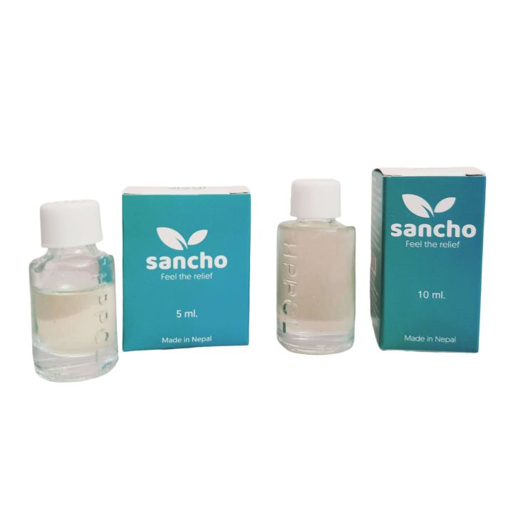 Sancho Liquid 5mL Natural Himalayan Essence Oil For Cold, Cough, Body ...