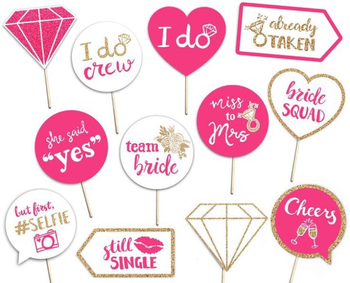 Bridal Shower Prop Set for Bride Theme/Bridal Shower decorations And ...