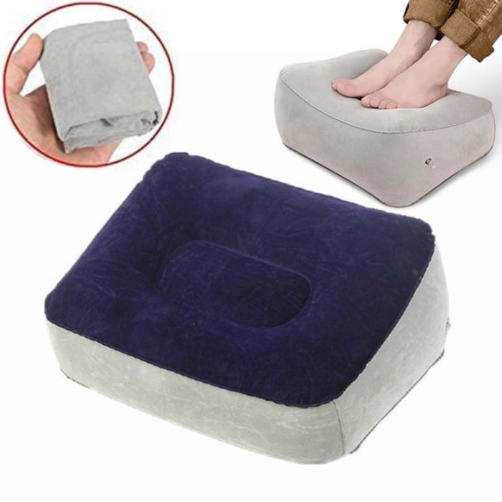 PVC Inflatable Footrest Pillow For Travel Office Home Leg Up Relaxing ...