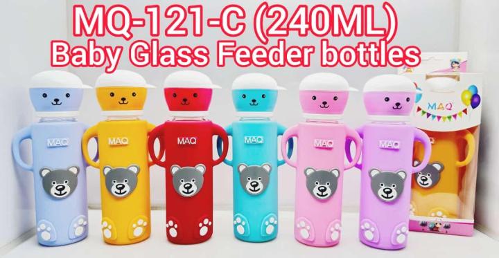 MAQ Imported Baby Glass Feeder Bottles - 240ML/8oz🍼👶 | Daraz.pk
