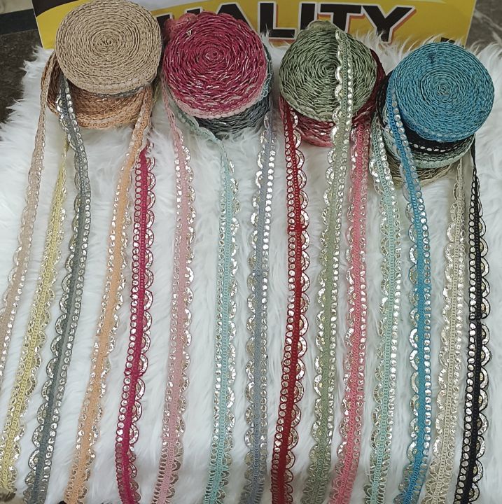 beautiful gota lace exclusive 15 colours two yard | Daraz.pk