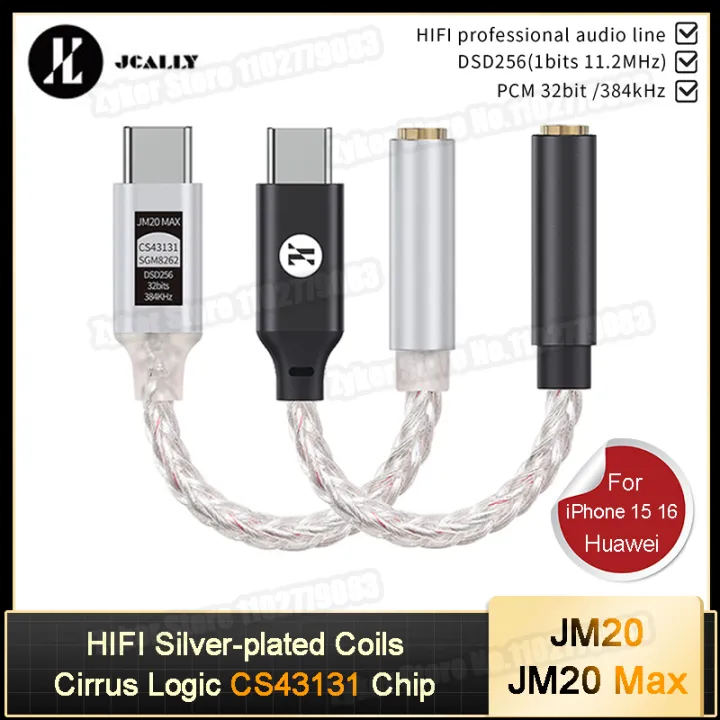 JM20/JM20 Max CS43131 HiFi DAC Portable Type C to 3.5mm Headphone ...