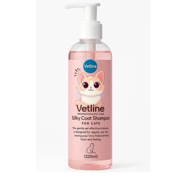 Vetline Silky Coat Cat Shampoo 320ml – Soft & Shiny Fur | For All ...