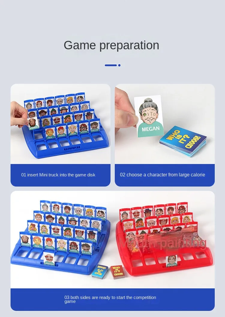 Guess Who I Am Puzzle Game Two Person Interactive Portable Tray Puzzle ...