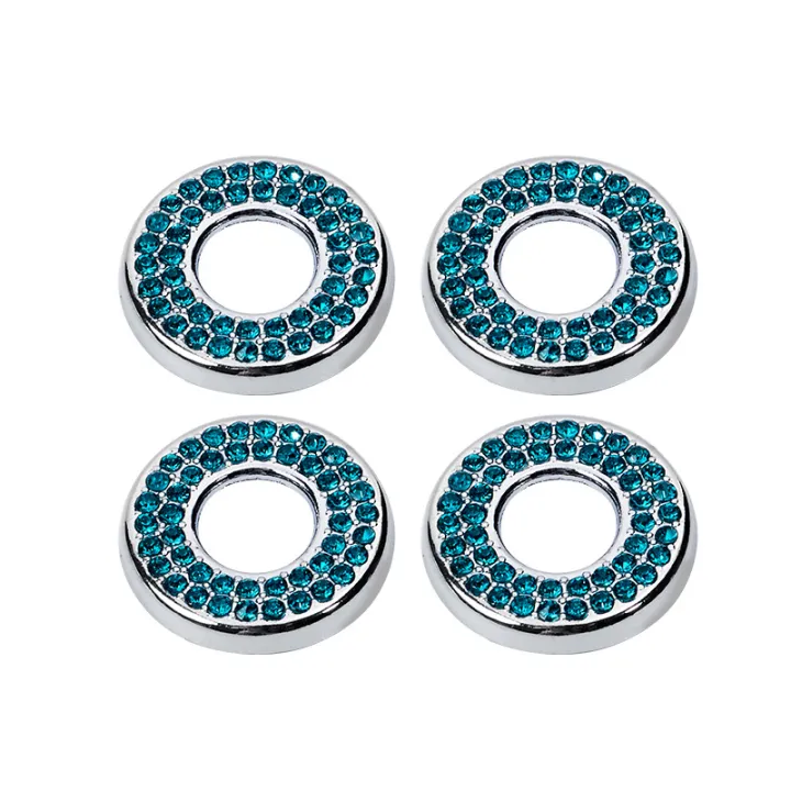 Crystal Bling Car Door Lock Pull Rod Cover Stickers Set 4pcs Fit for ...