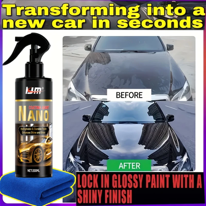 200ml car paint and glass protection spray, with hydrophobic gloss ...