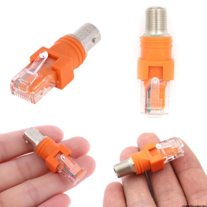 RF Female To RJ45 Male Coaxial Barrel Coupler Adapter Coax Adapter ...
