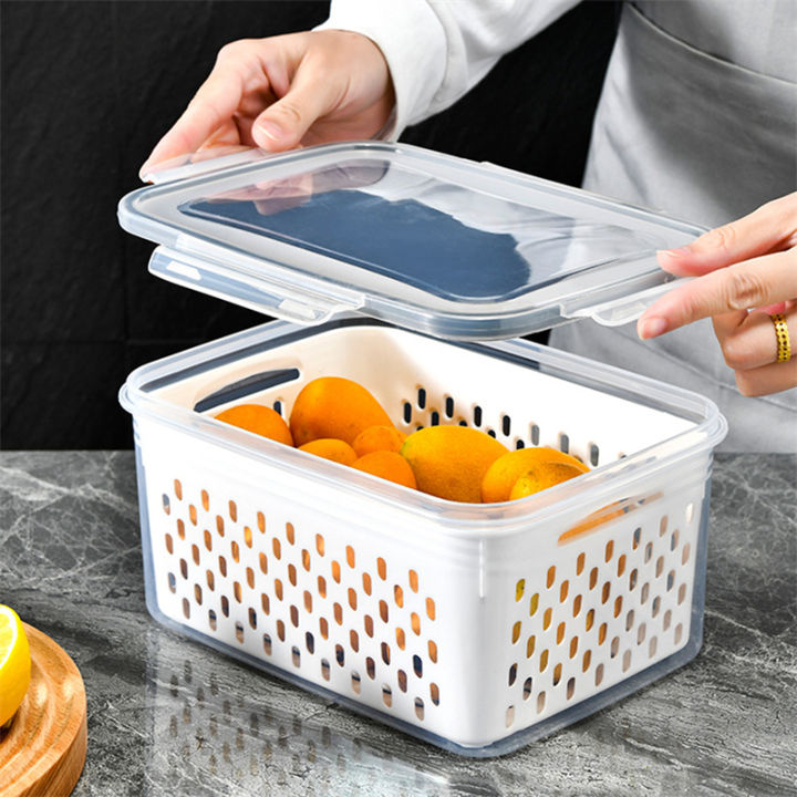 Refrigerator Storage Box Fridge Organizer Fresh Vegetable Fruit Boxes ...