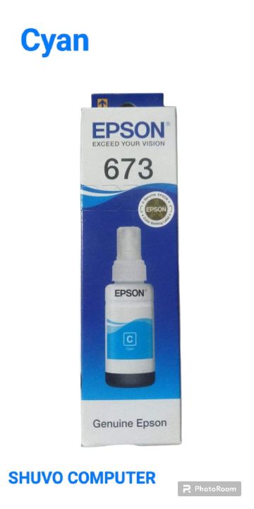 Epson 673 ink (Cyan) L805 L1800 L800 printer packet ink 70ml | Daraz.com.bd