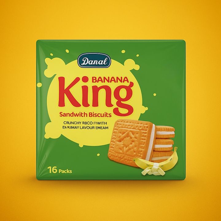 Banana King Sandwich Biscuits Pack of 16 PC’s + Free Gift | Daraz.pk