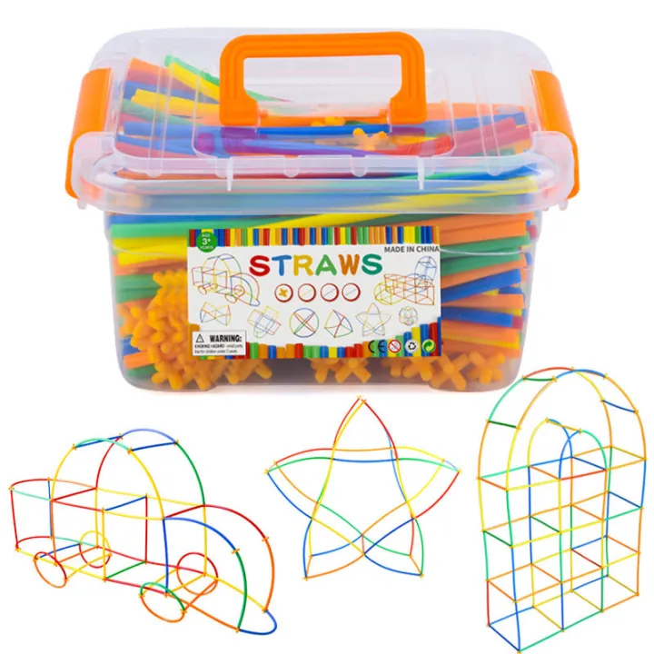 Straw Constructor Toys Building Blocks Toys Straws and Connectors ...