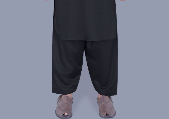 Arif&Sons1 - Shalwar for Men - Black Shalwar | Daraz.pk
