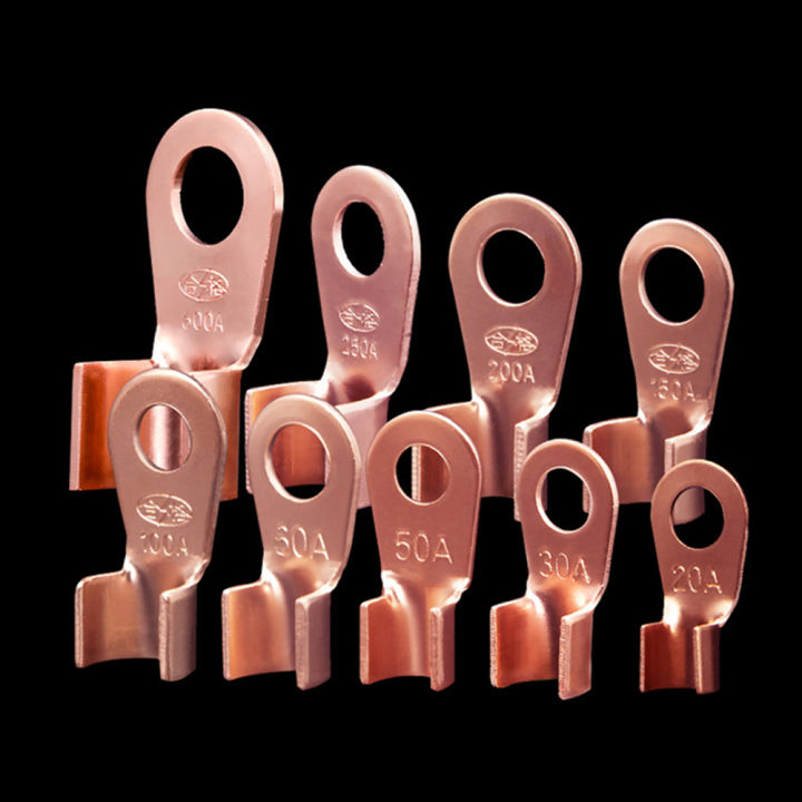 10/50PCS Copper OT Terminal Non-Insulated Wire Connector Bare ...