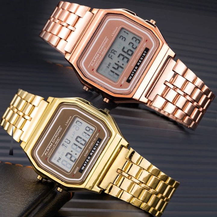 F91W Luxury Watch Waterproof Retro Digital Stainless Steel Sports ...