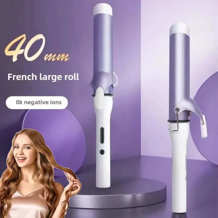 Portable Barrel Curling Wand 40Mm Large Wave Curler Rod Home Big Barrel ...