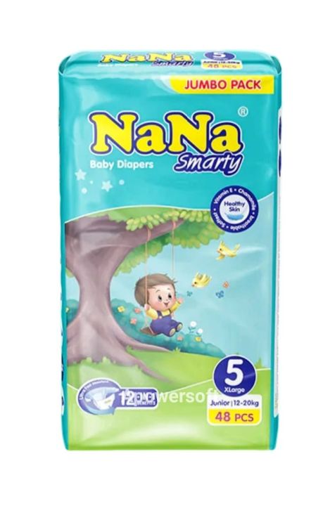 Nana smarty jumbo pack baby diaper size 5 Extra Large 48 Pcs | Daraz.pk