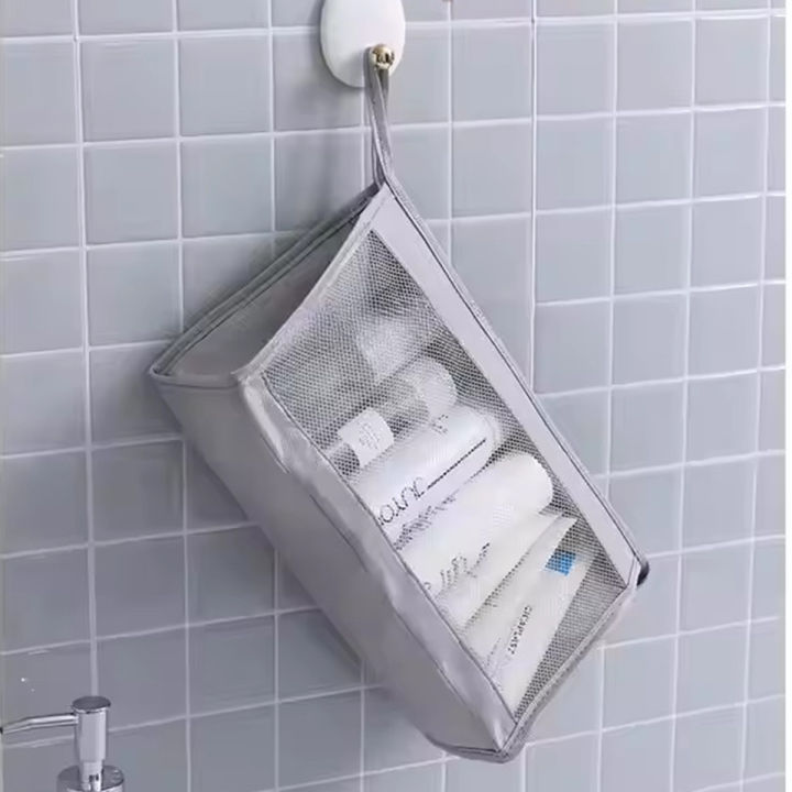 Travel Mesh Cosmetic Bag – Portable Toiletry Organizer & Blank Makeup ...