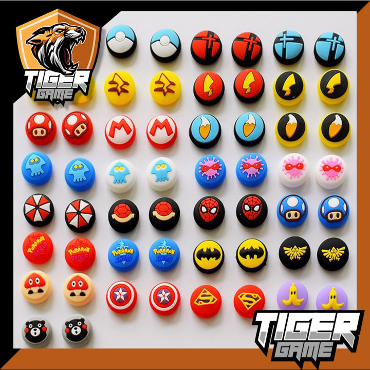 (1 side) cartoon analog Joy Con cover (analog caps) (con joy cap ...