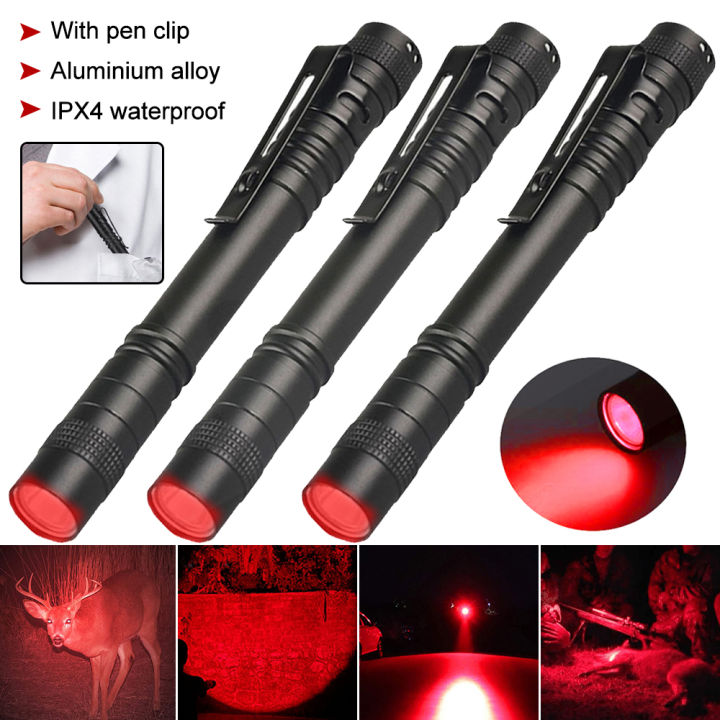 Mini Pen Light Flashlight Red/White/395nm Torch Penlight Flashlight ...