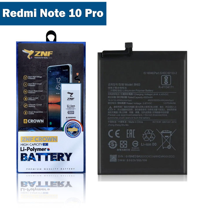Xiaomi Redmi Note 10 Pro Battery BN53 – Original ZNF 5020mAh High ...