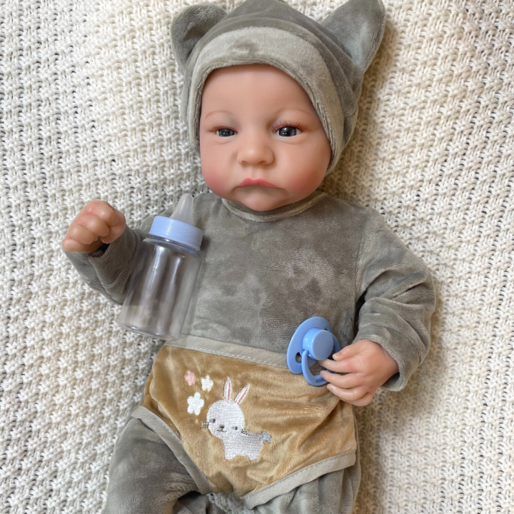 17 Inch Soft Or Full Body Silicone Vinyl Reborn Levi Awake Open Blue ...