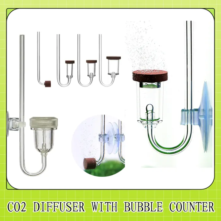 MINI CO2 Diffuser With Bubble Counter Twinstar Style Atomizer Acrylic Aquarium Carbon Dioxide ...