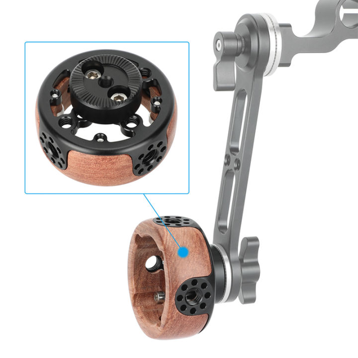 CAMVATE Camera ARRI Wooden Handgrip Round with M6 Female Thread Rosette ...