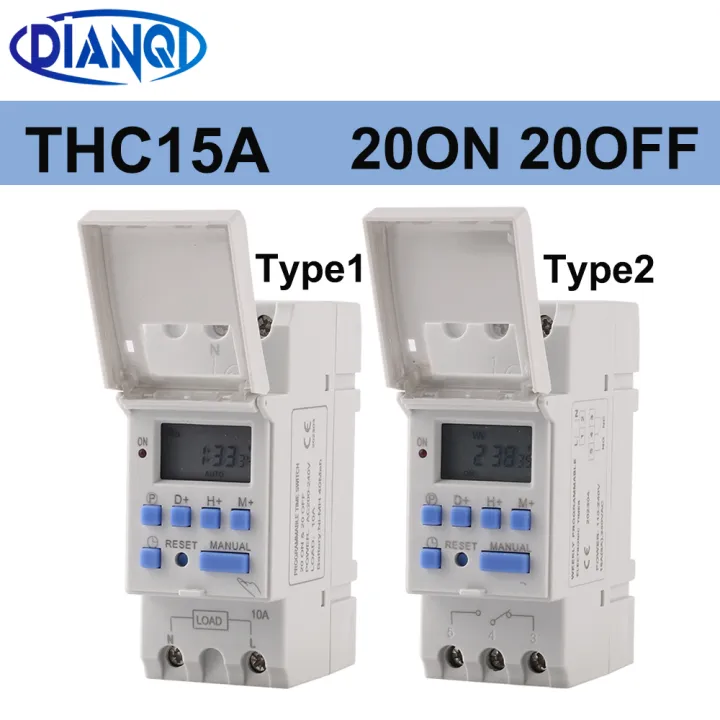 1pc Electronic Weekly 7 Days Programmable Digital Timer Switch Relay Control 220V 230V 8A 10A ...