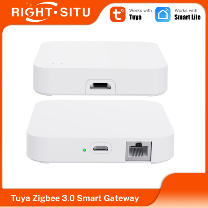 Tuya ZigBee 3.0 Smart Hub, Wireless/Wired Gateway Bridge for App Voice ...